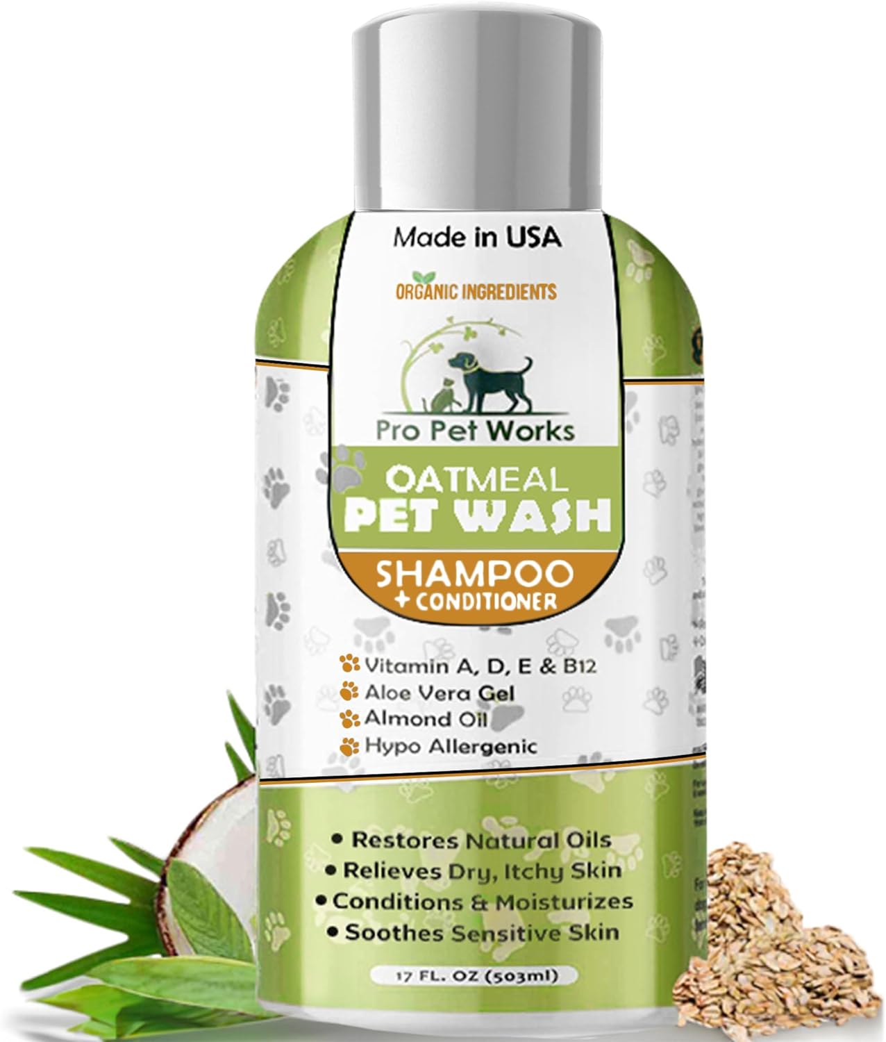 Soothing Plant Based Organic Oatmeal Pet Shampoo